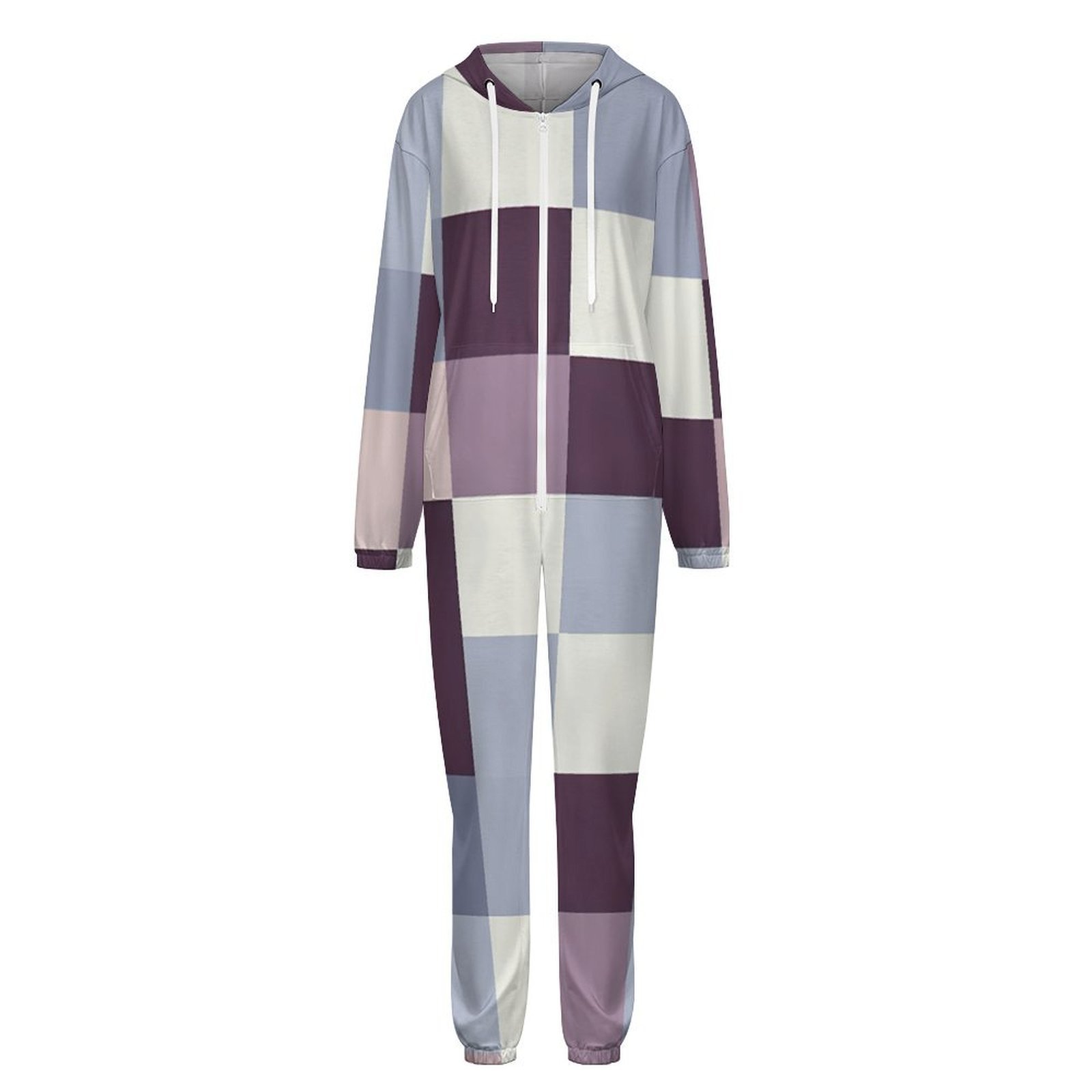Colorful Pixel Art Design Unisex Adult Onesie Pajamas with Pockets for ...