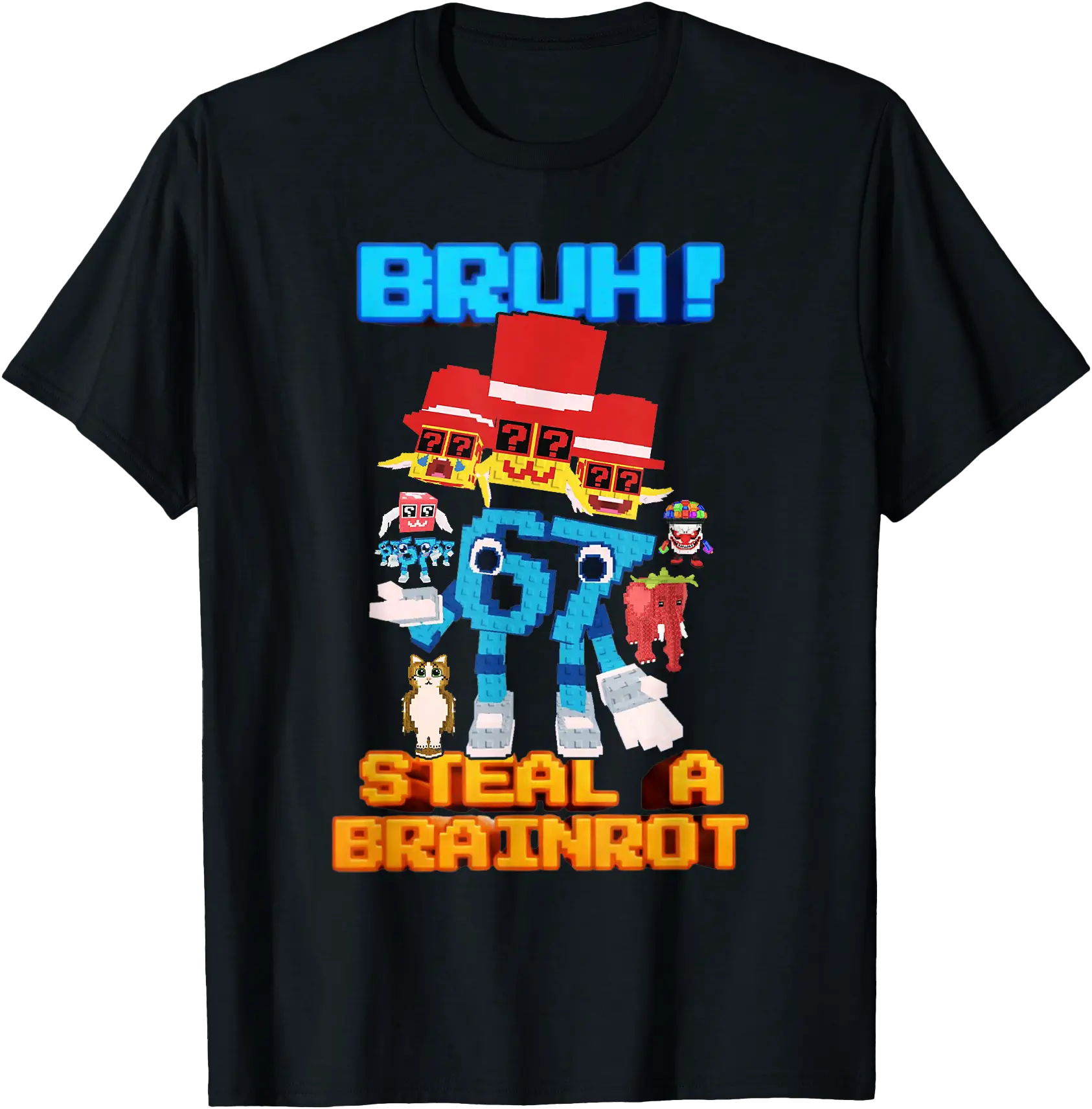 Colorful Pixelated Character Gaming Meme T-Shirt for Fun and Creative ...