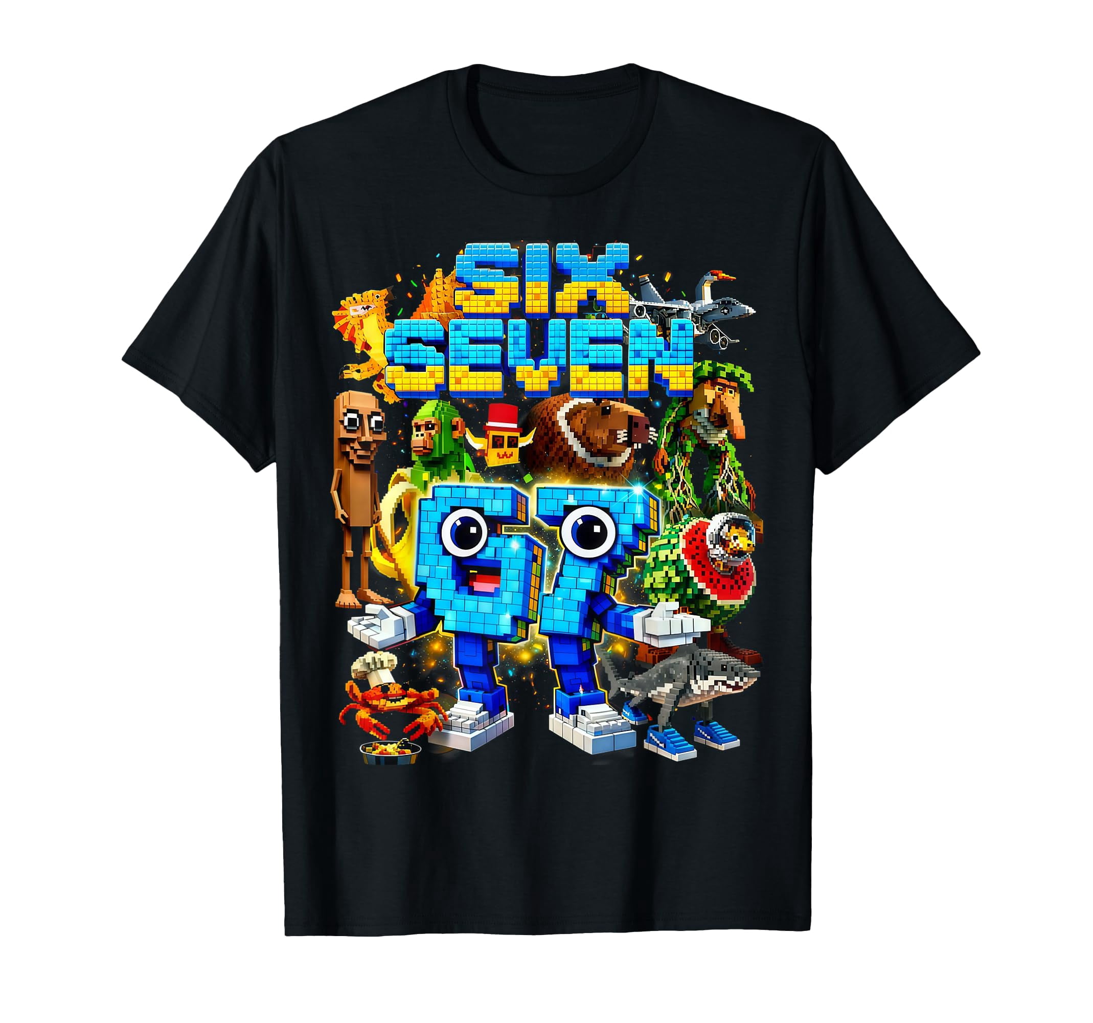 Colorful Pixelated Gamer T-Shirt for Fun Video Game-Inspired Style ...