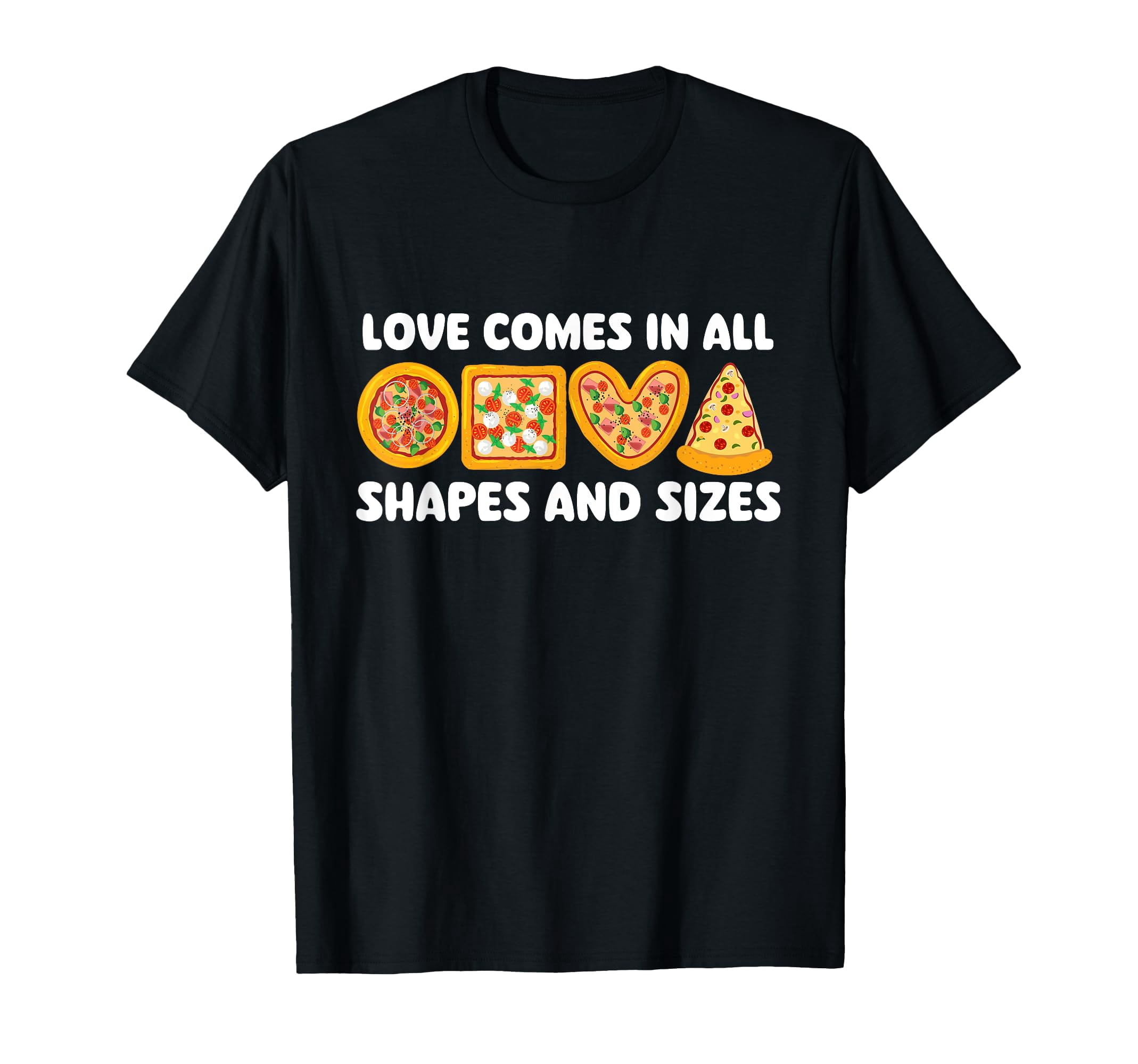 Colorful Pizza Shapes T-Shirt - Fun Food Lover Design for Casual Wear ...