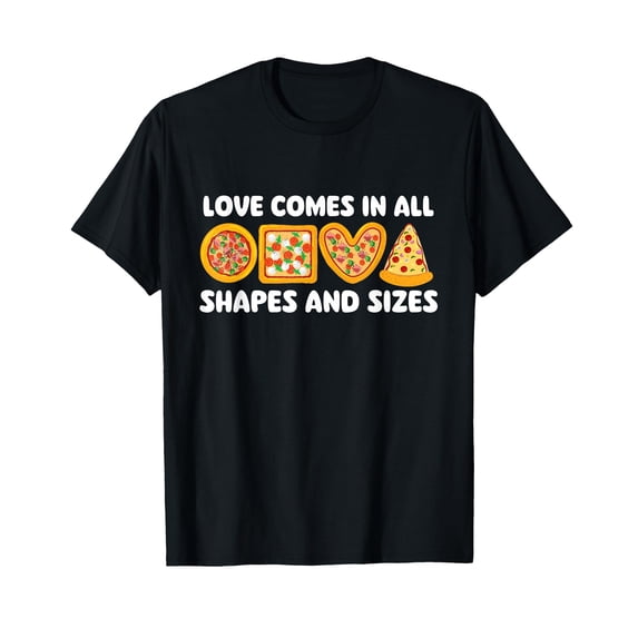Colorful Pizza Shapes T-Shirt - Fun Food Lover Design for Casual Wear ...