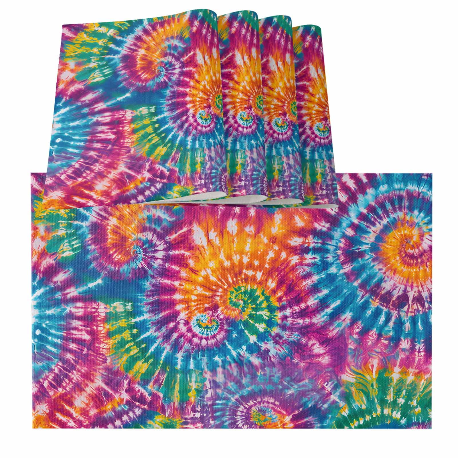 Colorful Placemats for Dinning Table Set of 6, Ethnic Modern Abstract ...