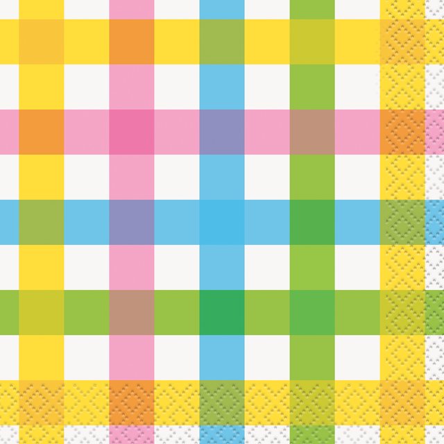 Colorful Plaid Easter Paper Beverage Napkins, 5in, 24ct - Walmart.com