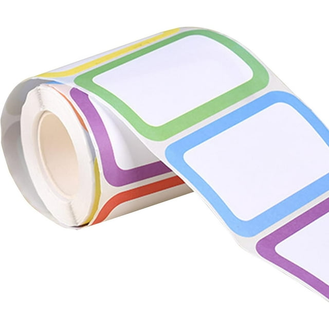 Colorful Plain Name Tag Labels-250 Stickers, Name Labels, Office ...