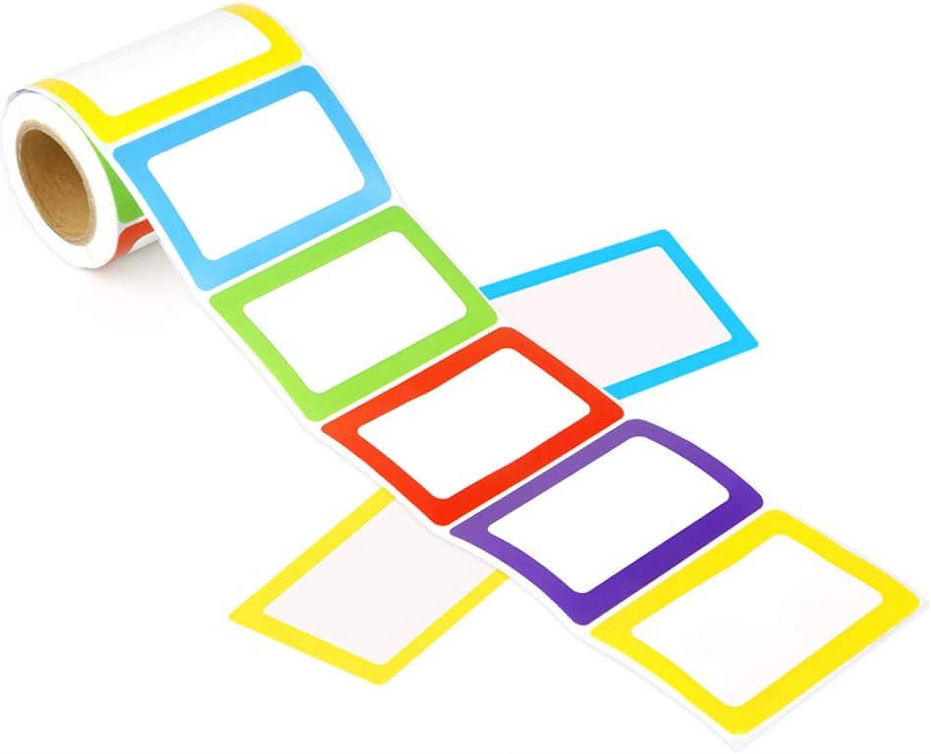 Colorful Plain Name Tag Labels 3 1/2 X 2 1/4, 5 Color 200 Stickers ...