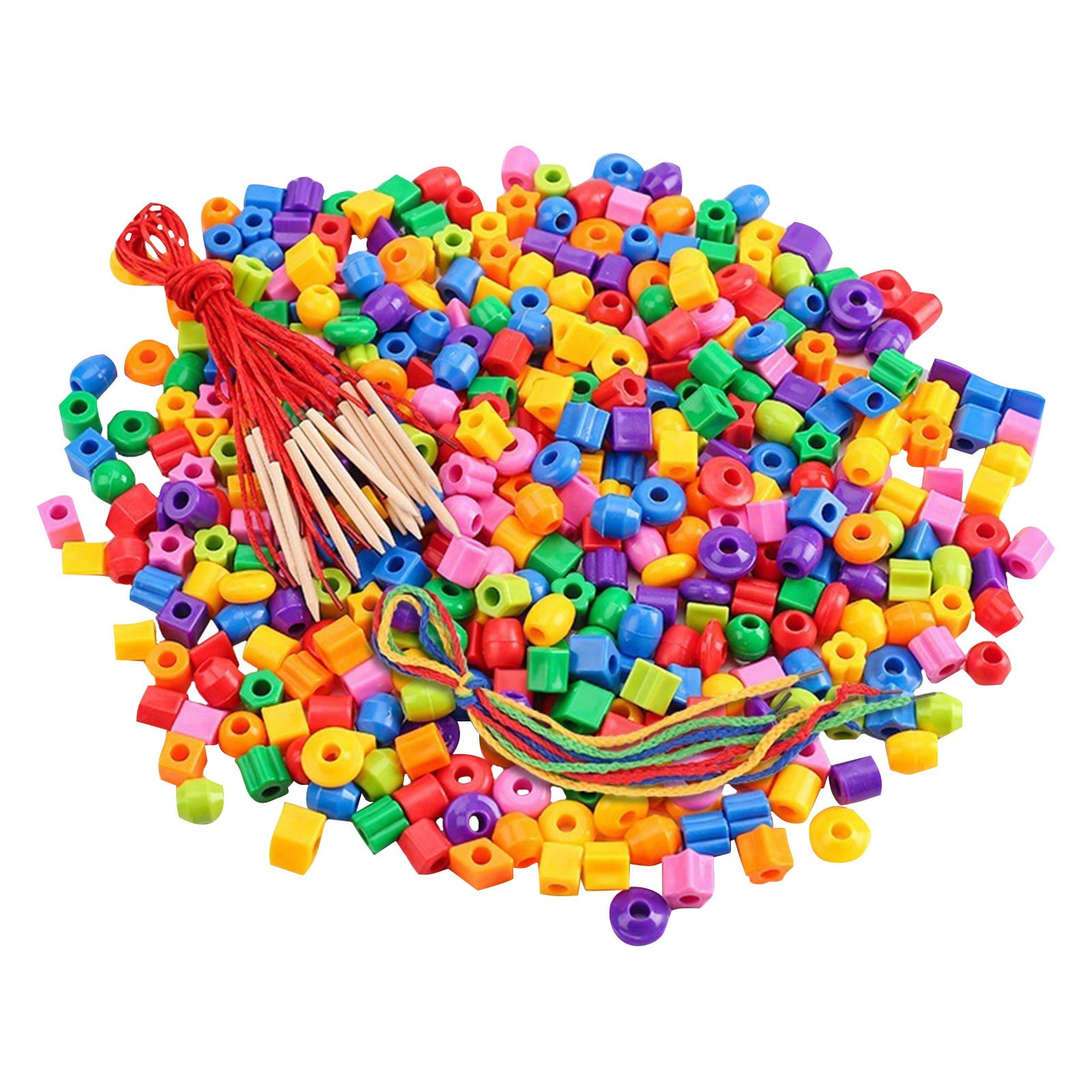 Colorful Plastic Beads Set for DIY Craft Projects, Jewelry Making, and ...