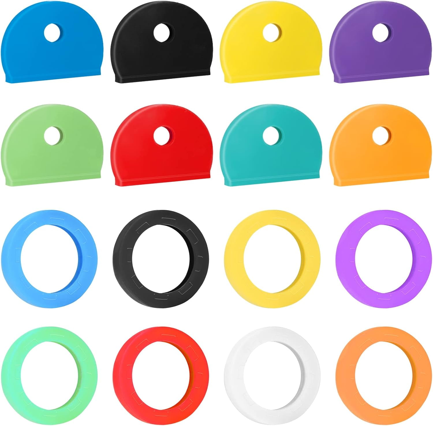 Colorful Plastic Key Cap Tags and Identifier Covers for Flat House Keys ...