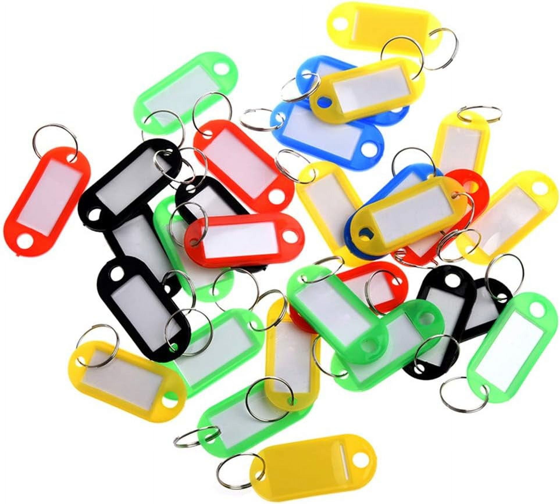 Colorful Plastic Key Fobs Luggage ID Tags Labels Key Rings with Name ...