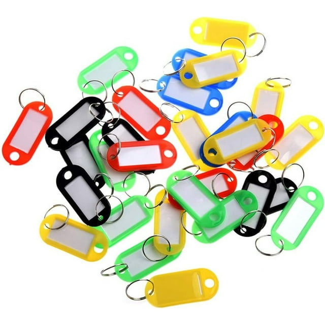 Colorful Plastic Key Fobs Luggage ID Tags Labels Key Rings with Name ...