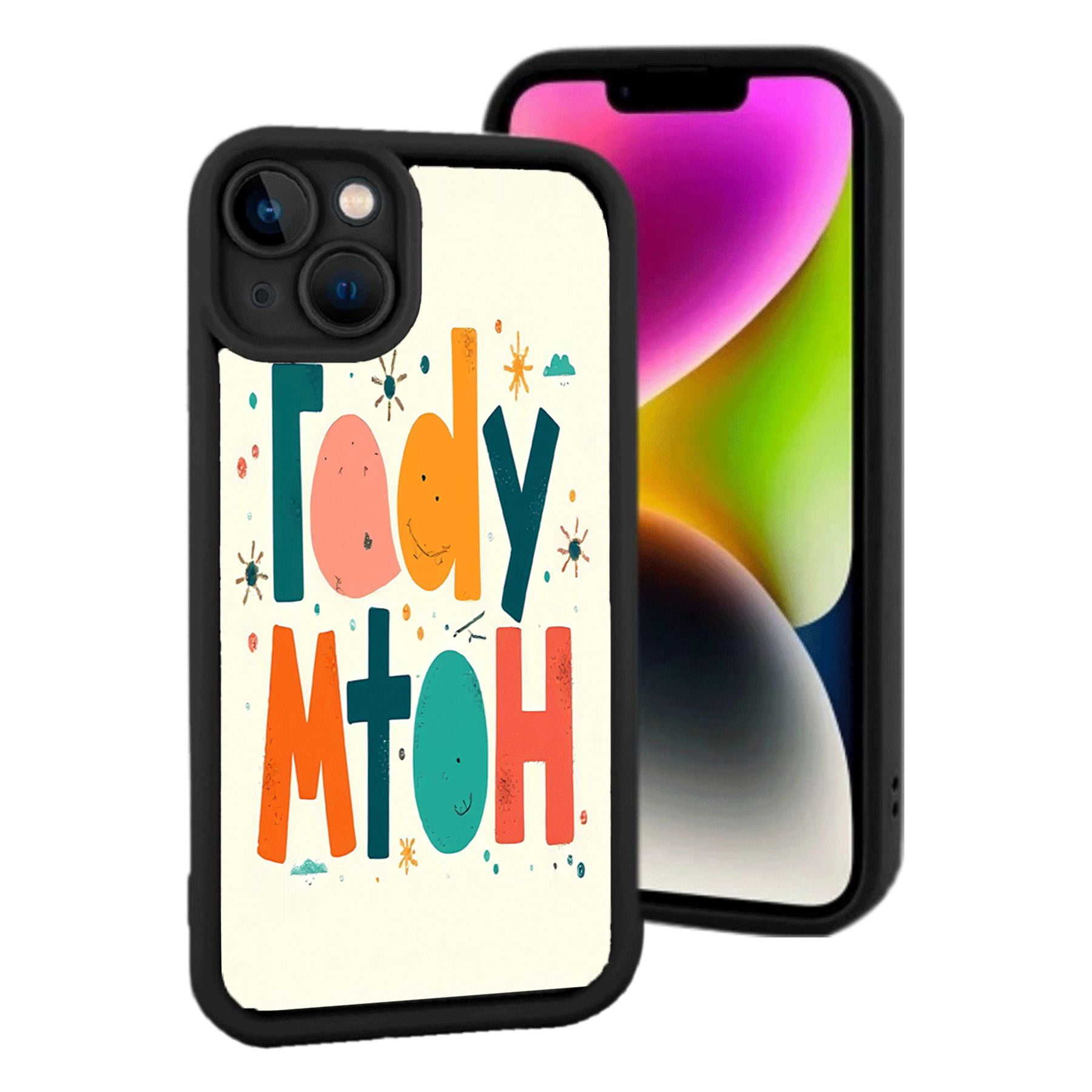 Colorful ' Фотомот ' Playful Design Lightweight iPhone 15 Case ...