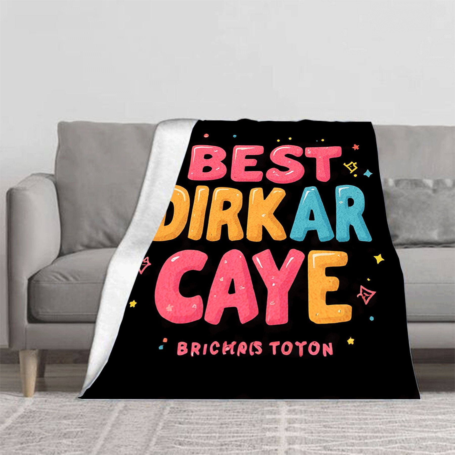 Colorful Playful Flannel Blanket - Soft Cozy Design for Sofa Travel Bed ...