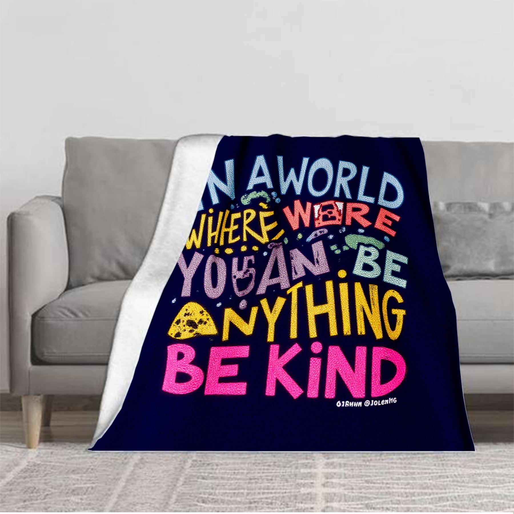 Colorful Playful Flannel Blanket - Soft & Warm Cozy Design for Sofa ...