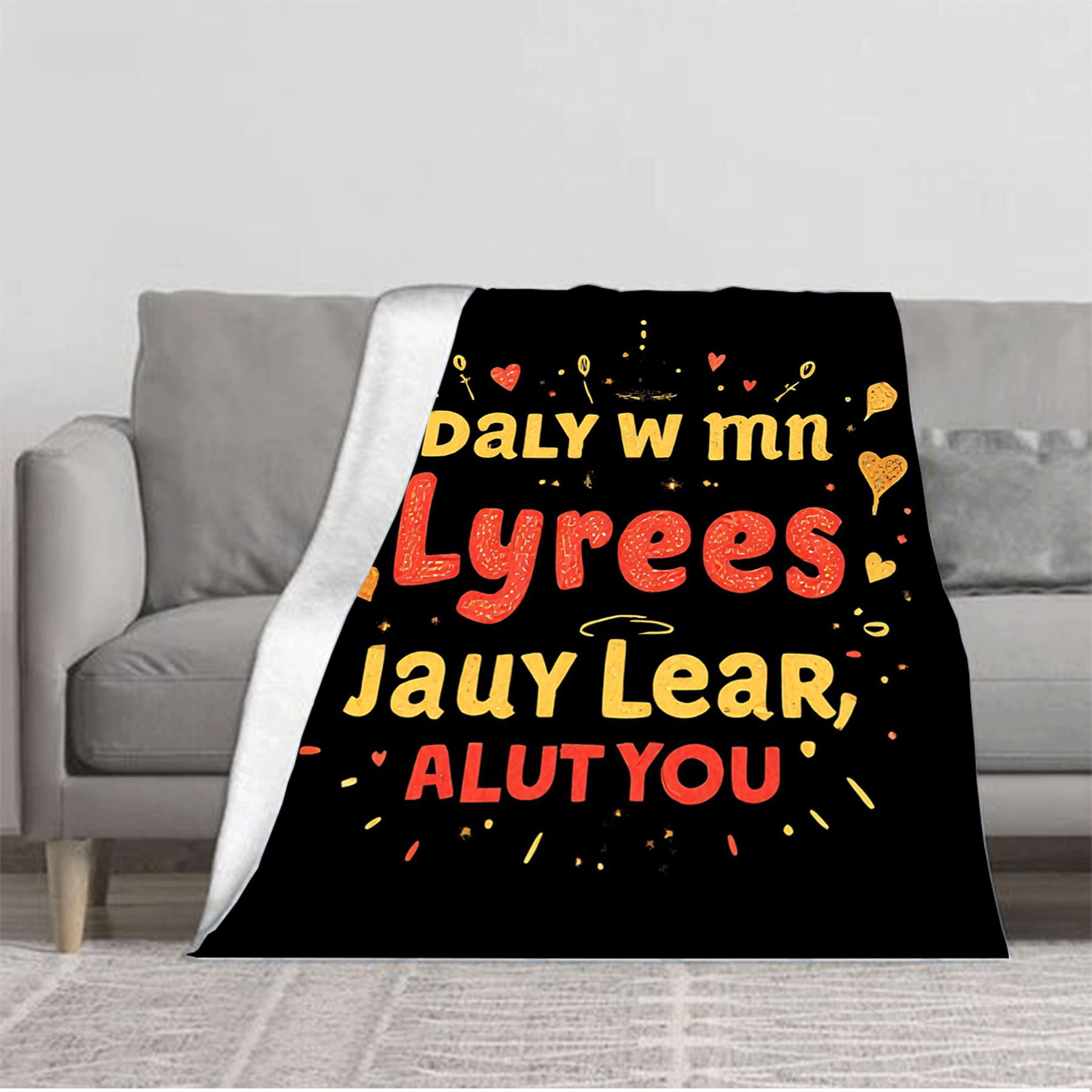 Colorful Playful Flannel Blanket - Soft Warm Cozy Design with Hearts ...