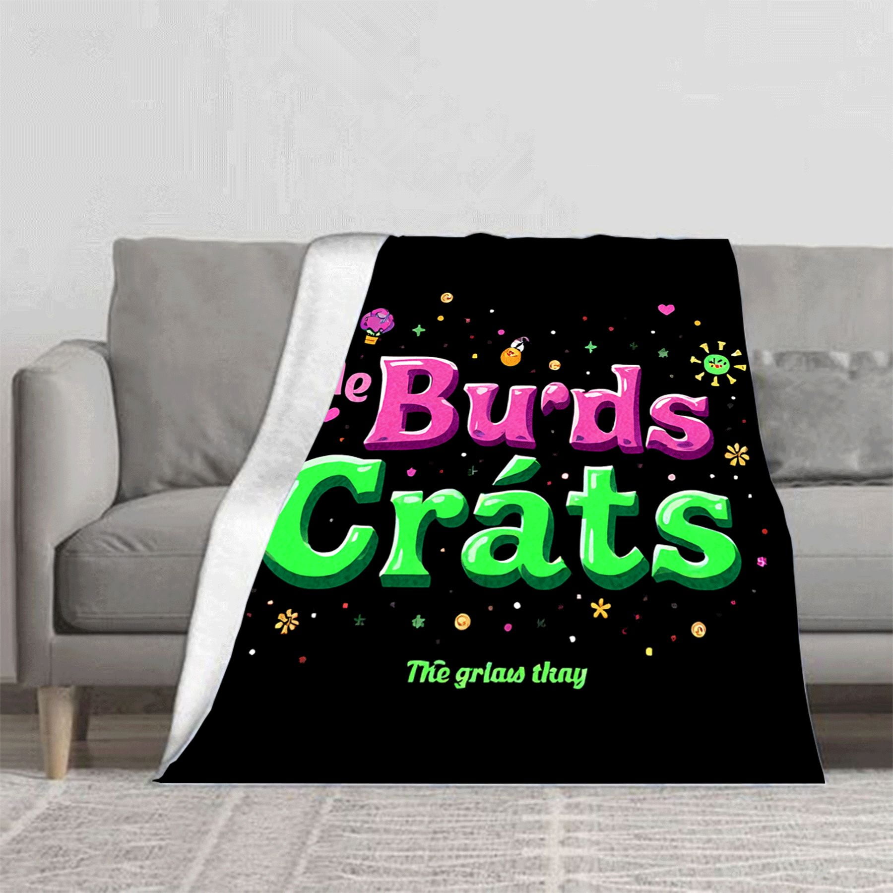 Colorful Playful Flannel Blanket - Soft & Warm Cozy Design with ...