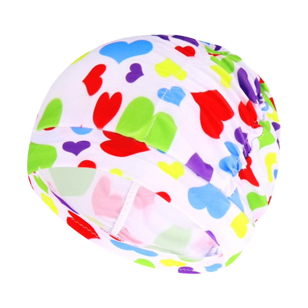 Colorful Pleated Nylon Cloth Swim Cap Large Swimming Cap Hot Spring ...