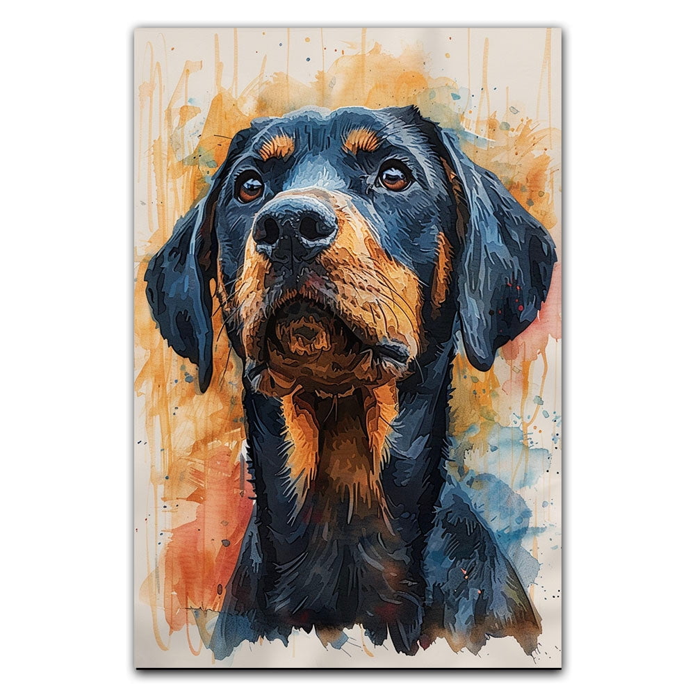 Colorful Plott Hound Wall Art Abstract Dog Posters Animal Canvas ...