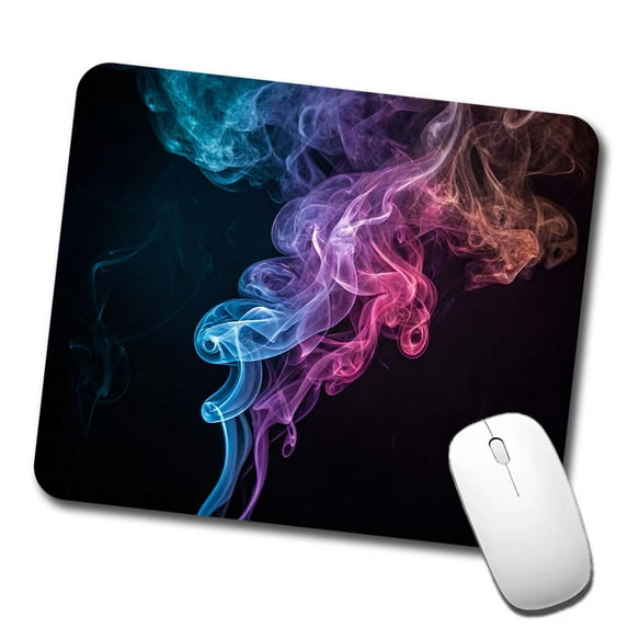 Colorful Plumes Of Smoke Curling Mouse Pad Low Profile Gaming Mat ...