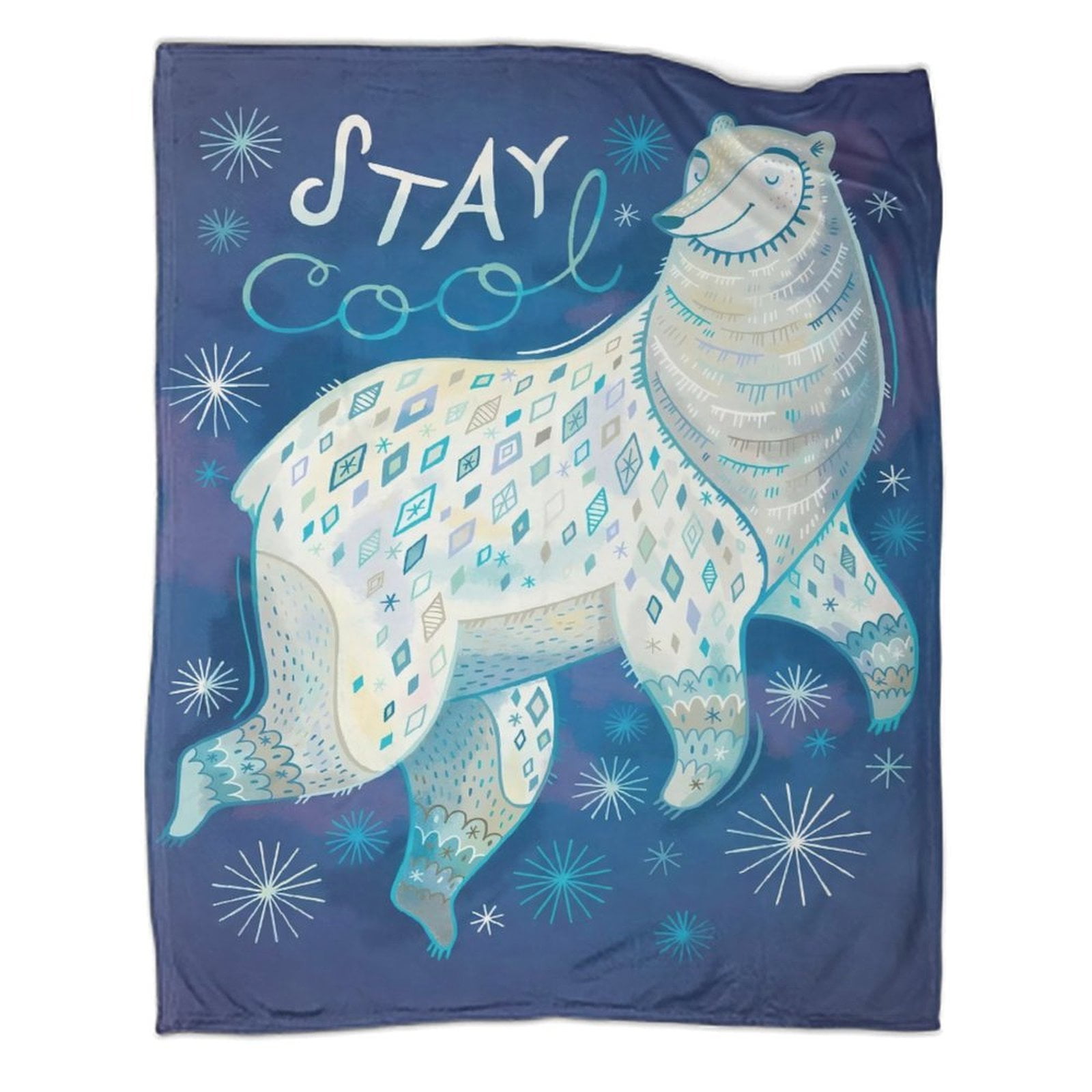 Colorful Polar Bear Painting Cute High-end Flannel Blanket - Skin ...