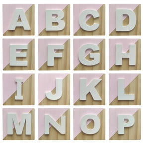 Naierhg 100Pcs Wooden Alphabet Tiles Letter Number Bolcks DIY Crafts ...