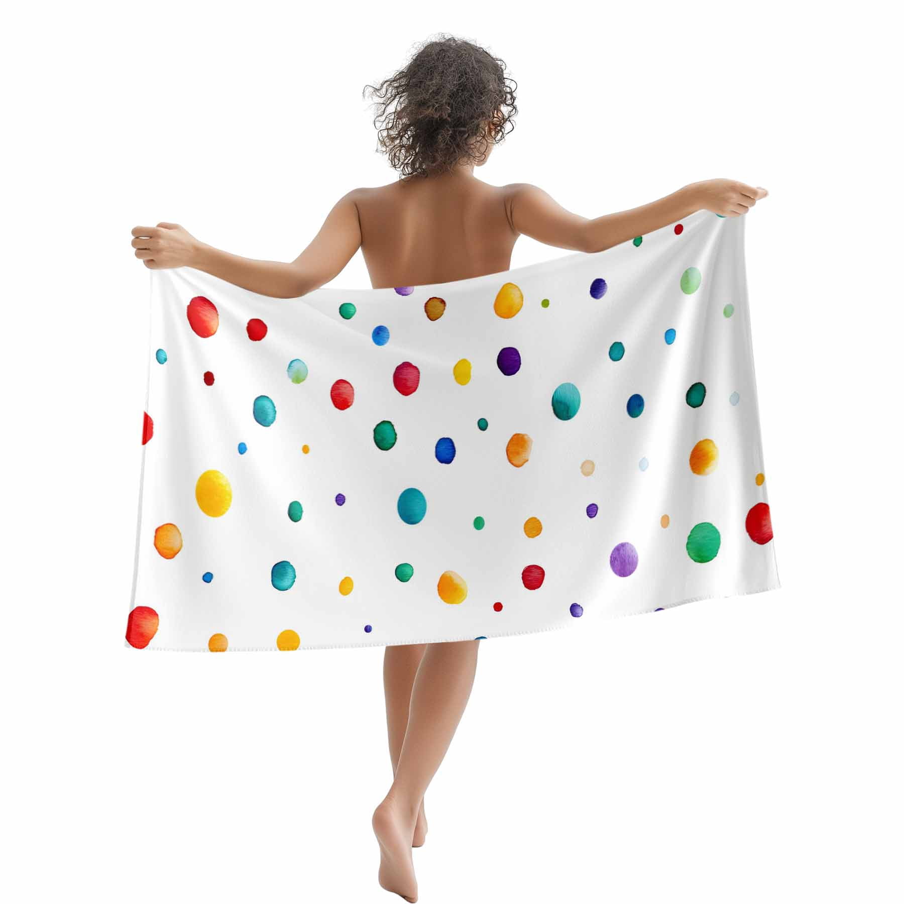 Colorful Polka Dot Beach Towels Blanket Soft&Absorbent Quick Dry ...