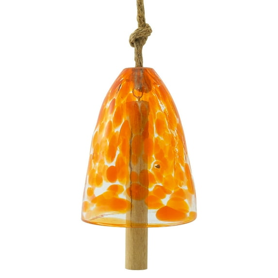 Colorful Polka-Dot Glass Wind Chime with Wooden Beaters - Beach House ...