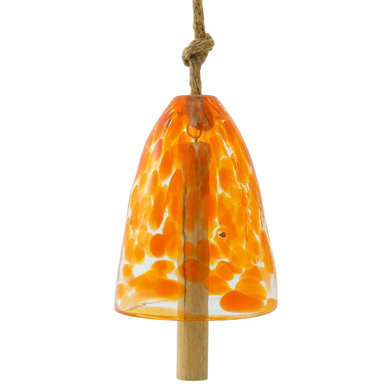 Colorful Polka-Dot Glass Wind Chime with Wooden Beaters - Beach House ...