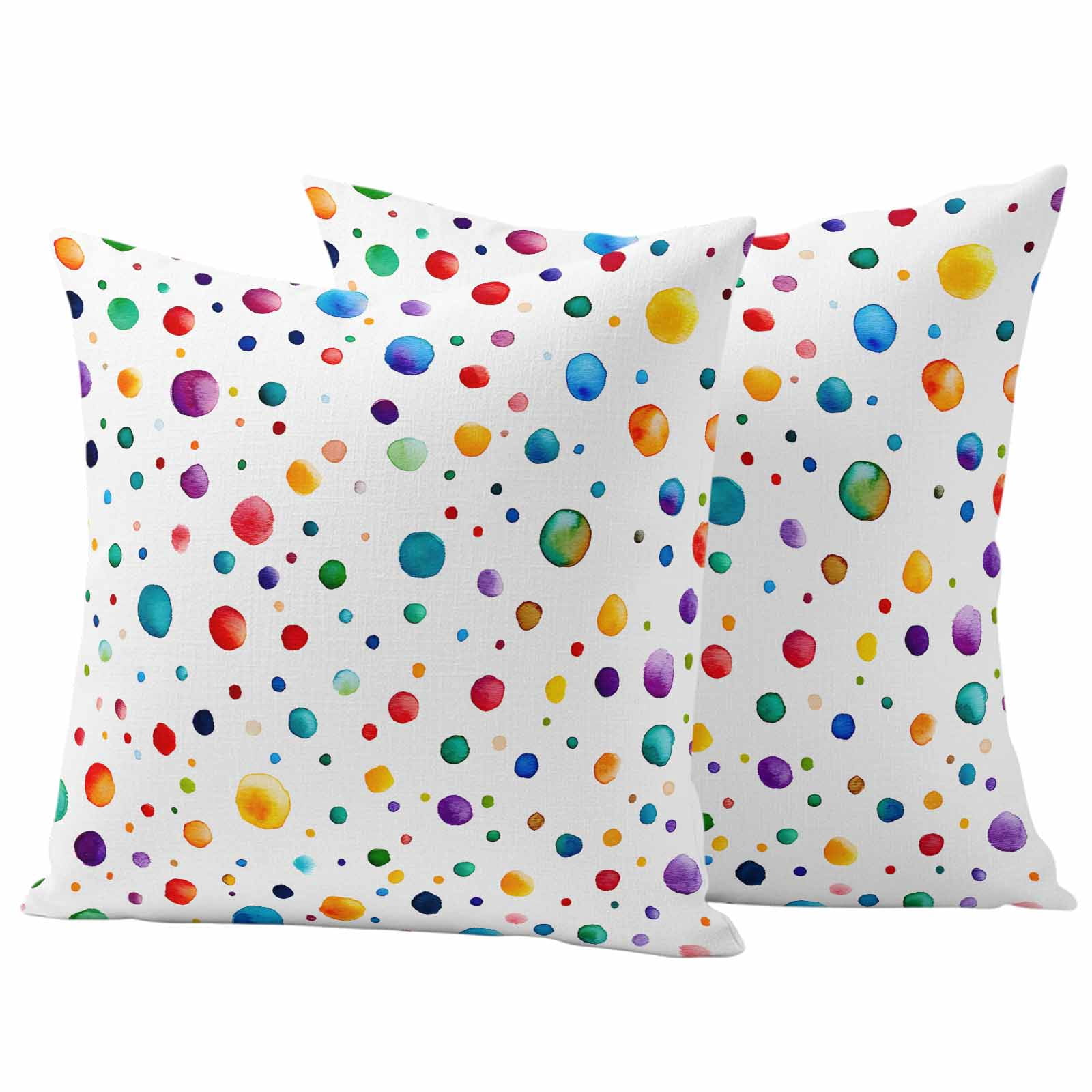 Colorful Polka Dot Outdoor Pillow Covers 24"x24" Set of 2,Waterproof ...