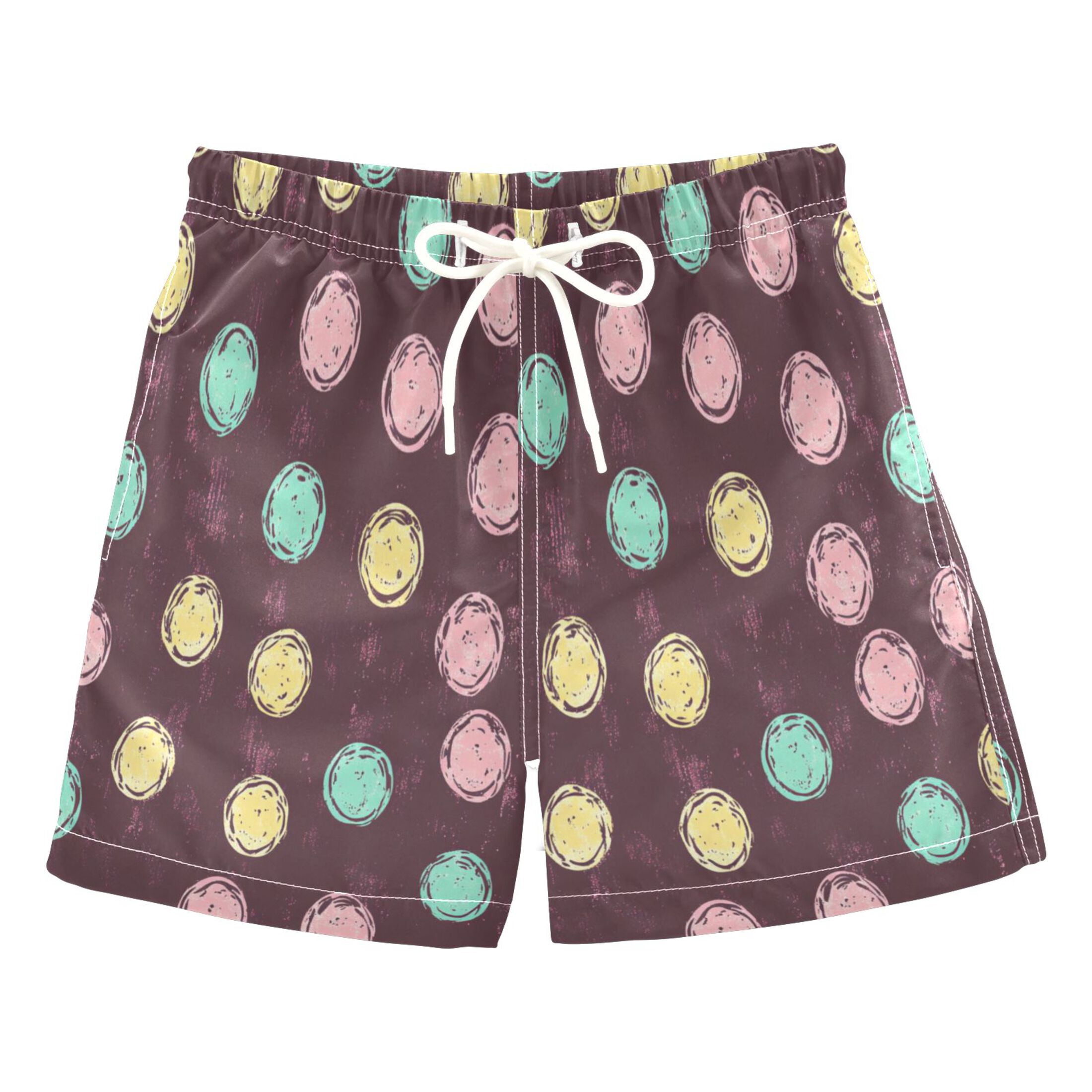 Colorful Polka Dot Pattern Boys' Swim Trunks Beach Pool Shorts Quick ...