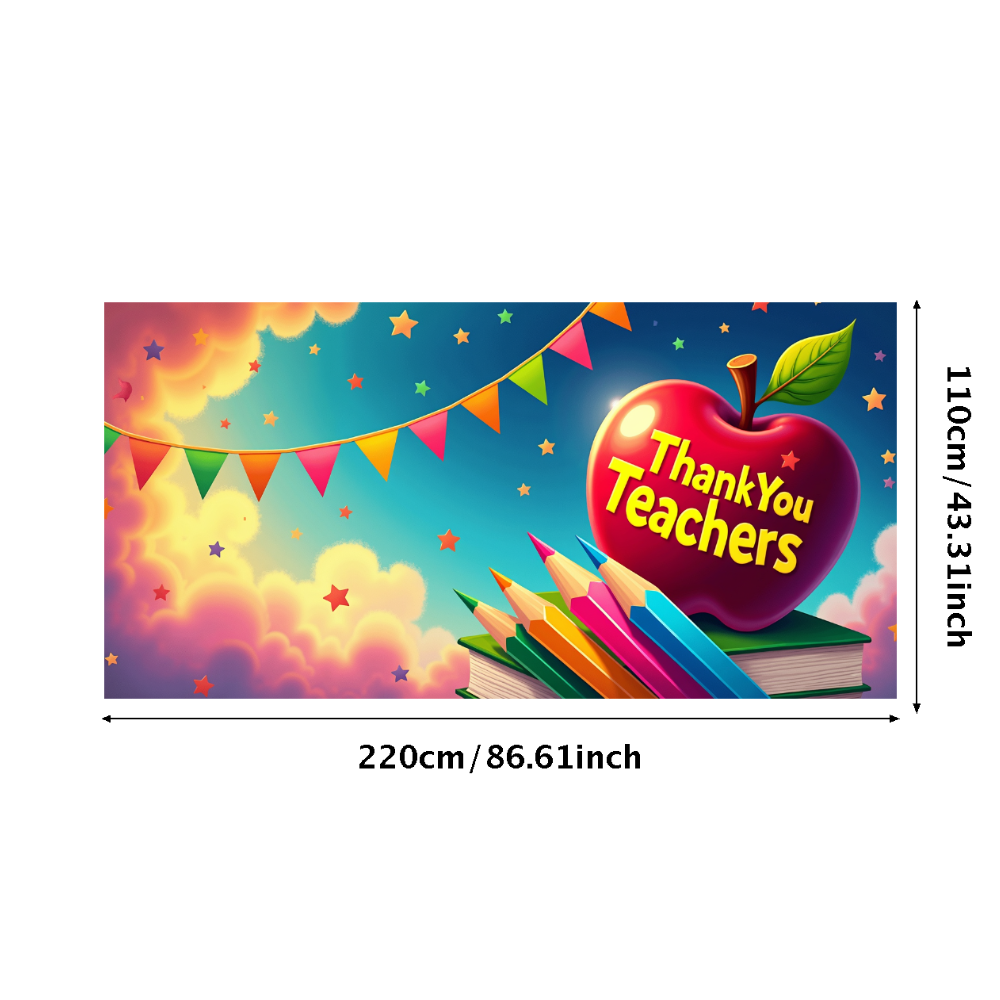 Colorful Polka Dot Pennant Banner Thank You Teachers Decoration ...