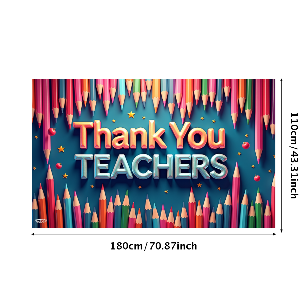 Colorful Polka Dot Pennant Banner Thank You Teachers Decoration ...