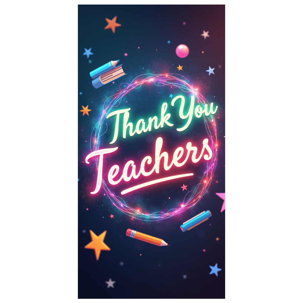Colorful Polka Dot Pennant Banner Thank You Teachers Decoration ...