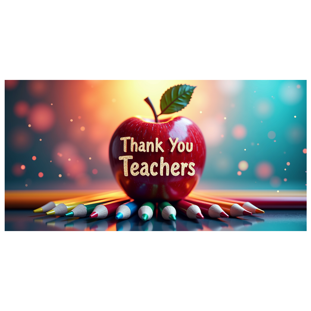 Colorful Polka Dot Pennant Banner Thank You Teachers Decoration ...