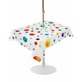 Colorful Polka Dot Rectangle Outdoor Tablecloth, Waterproof Table Cloth ...