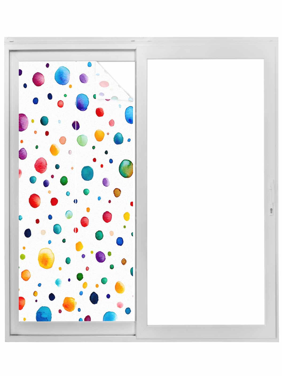 Colorful Polka Dot Window Privacy Film Stained Glass Window Film ...