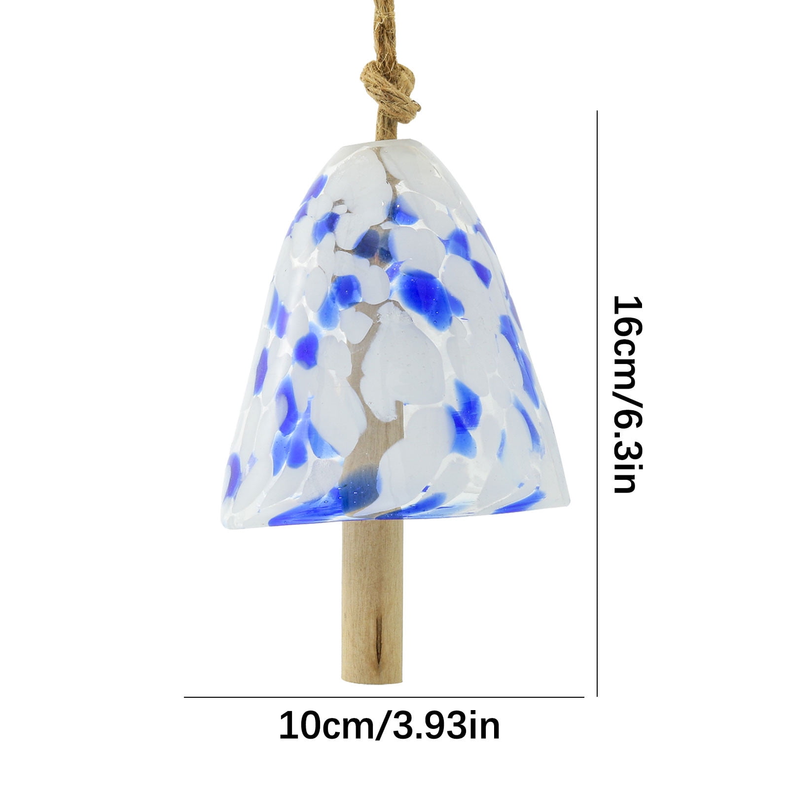 Colorful Polka-Dots Glass Wind Chime With Wooden Beaters Beach House ...