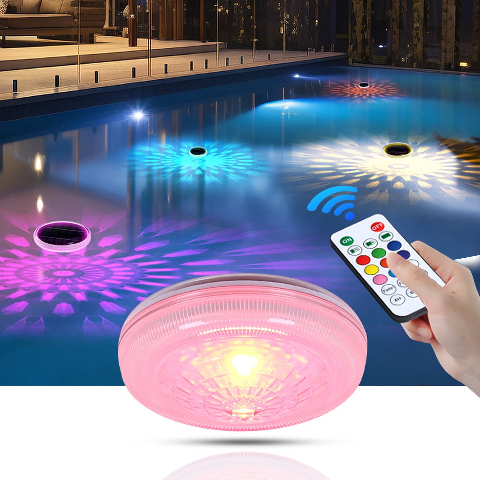 Colorful Pool Lights for Inground Pool, Floating Solar LED Lights with ...