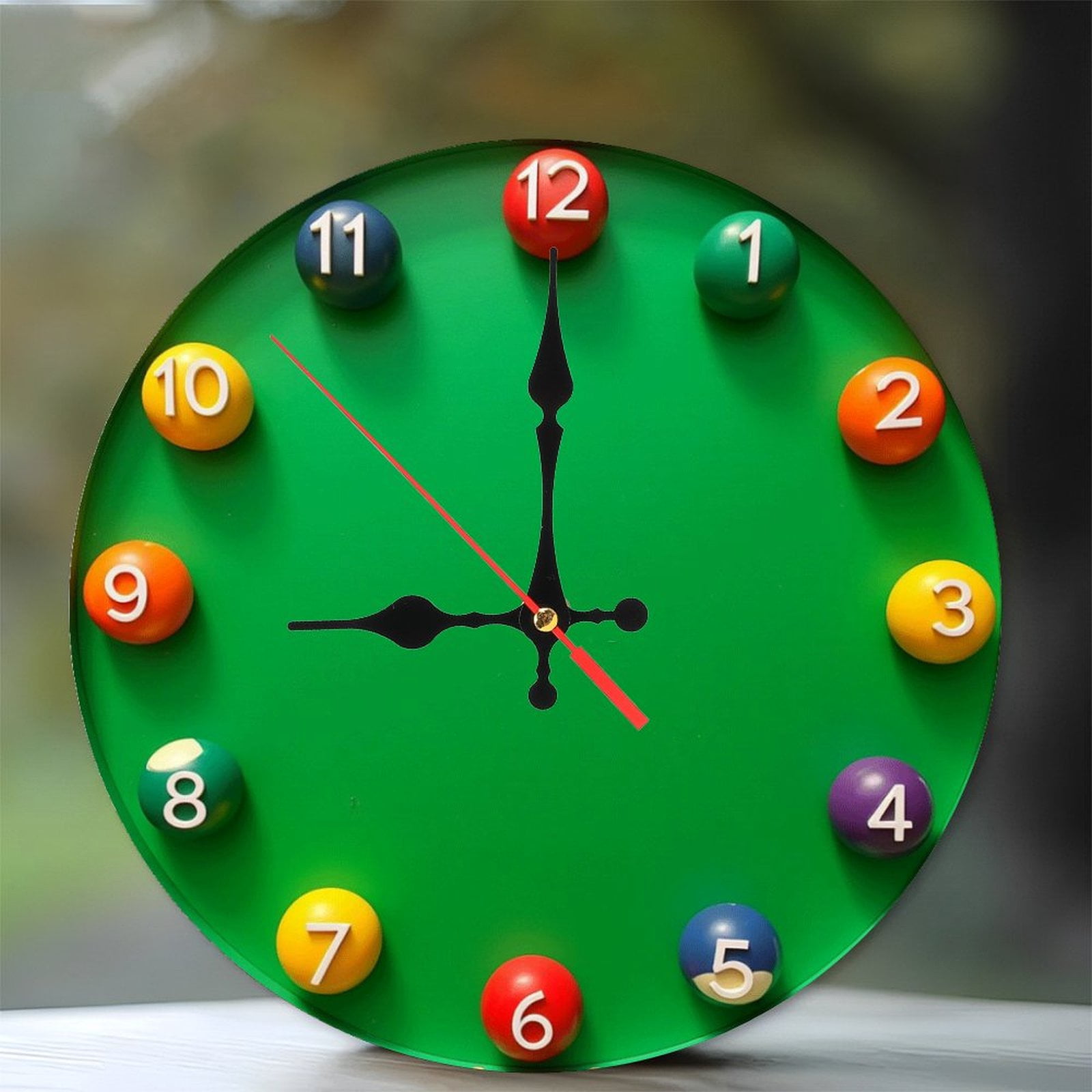 Colorful Pool Table Game Balls for Players 10-Inch Silent Wooden Wall ...