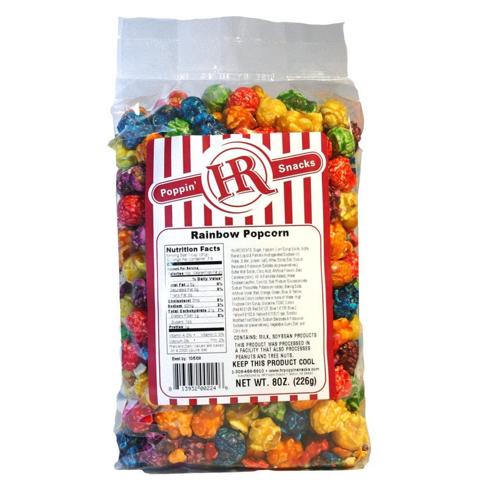 Colorful Popcorn | Rainbow Popcorn | 7 oz. | Candy Coated | Made in ...