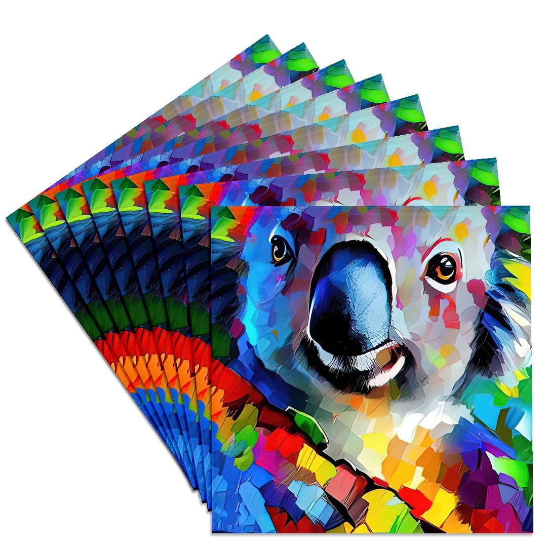 3drose, Colorful Portrait of Koala Australian Bear. Digital Art Gift or ...