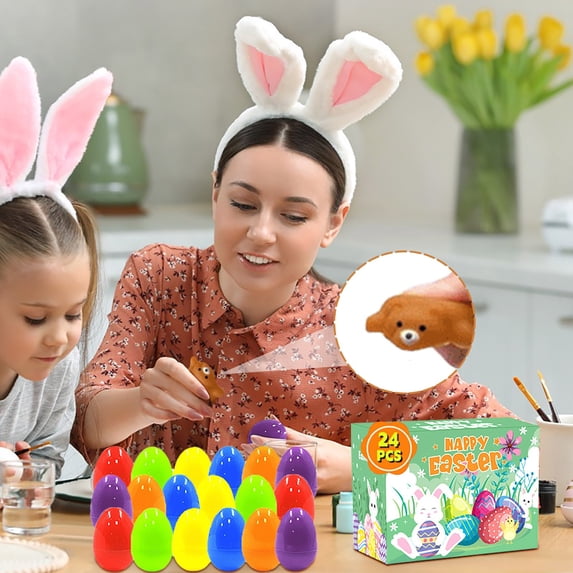 Colorful Prefilled Easter Eggs With Surprise Toys and Stickers ...