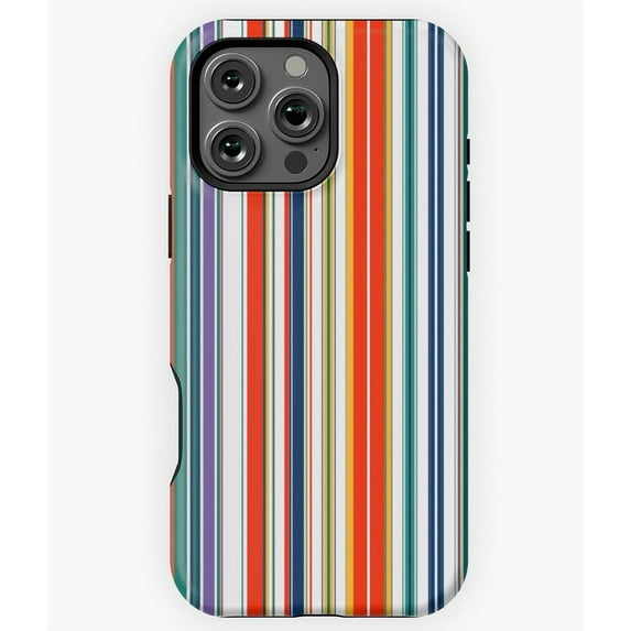 Colorful Primary Stripes Pattern M4657 Phone Case for iPhone 17 16 15 14 13 12 11 Pro Max ...