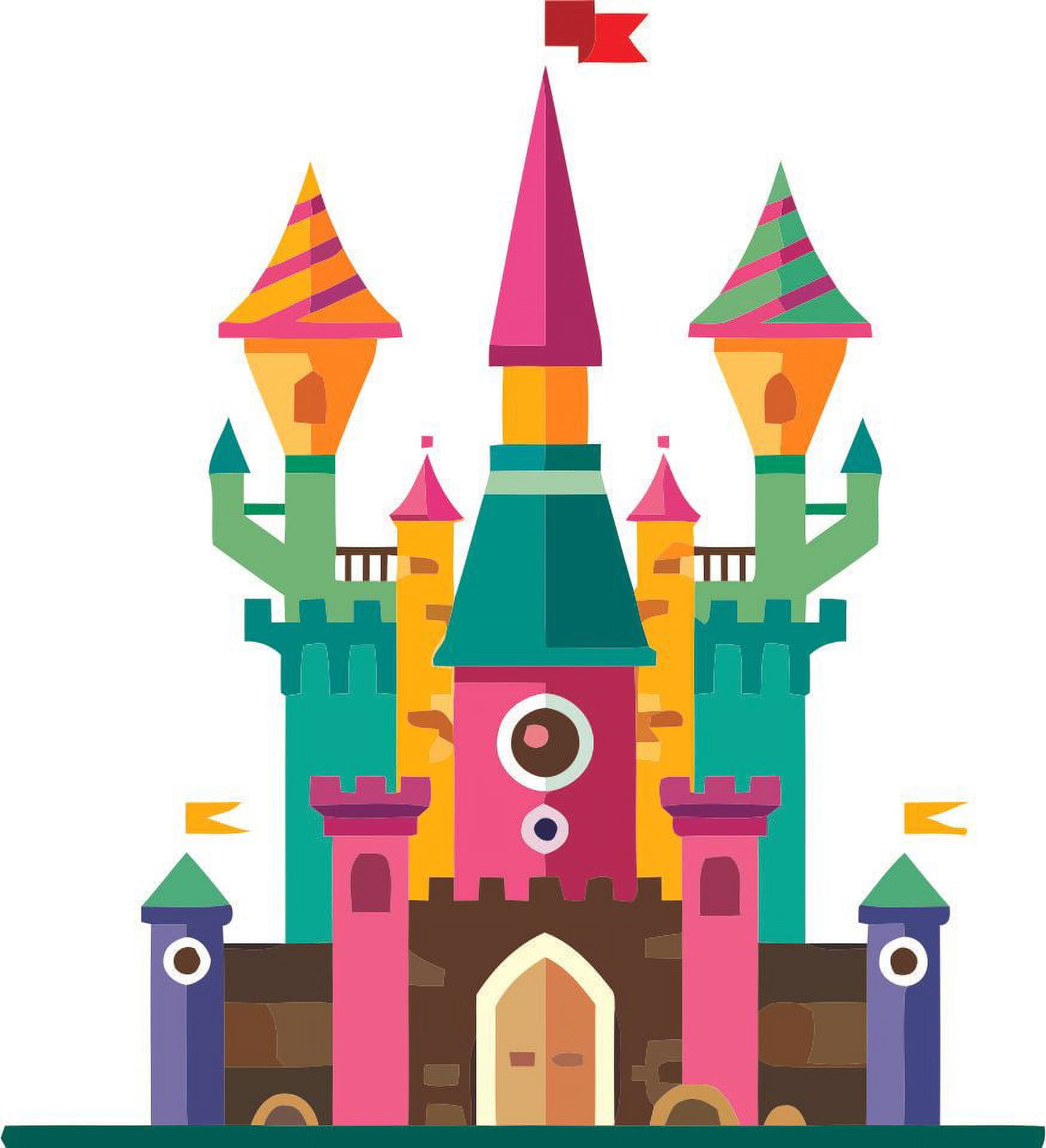 Colorful Princess Castle Castles Fairy Tale Imagination Girl Girls Wall ...