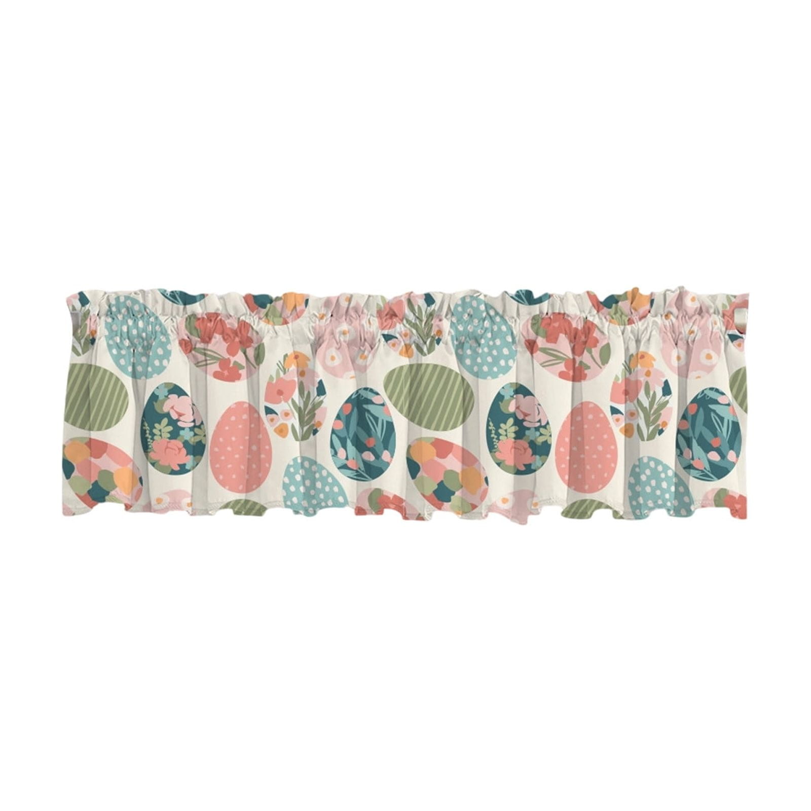 Colorful Printed Curtains, Short Curtain With Easter Theme, Polyester ...