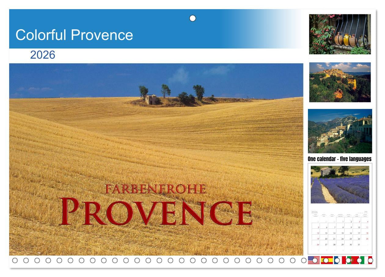 Colorful Provence (Monthly Wall Calendar 2026 11.7 x 16.5 (open ...