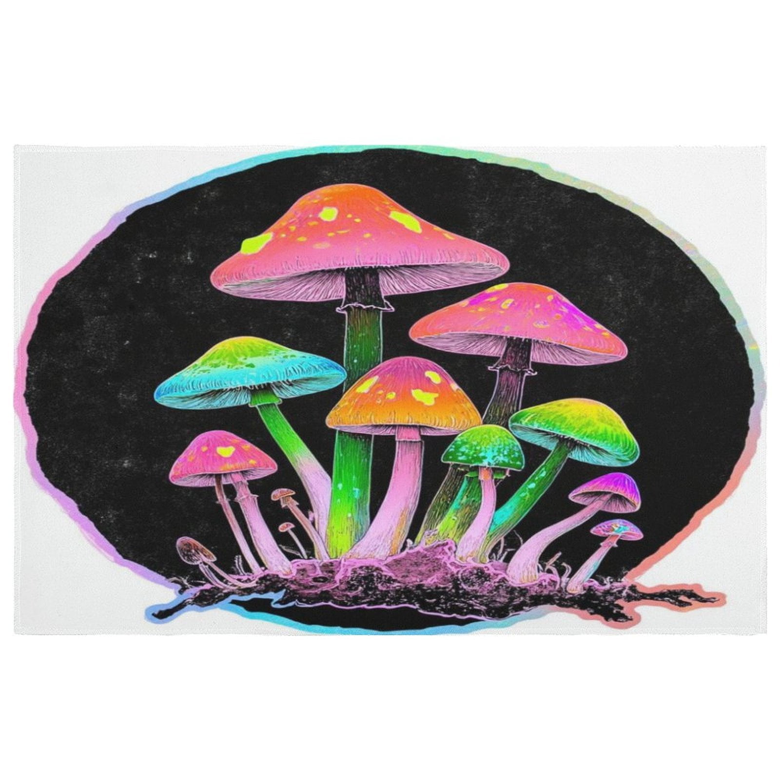 Colorful Psychedelic Mushrooms Adult Home Decor Bedroom Living Room ...