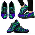 Colorful Psychedelic Print Shoes Abstract Art Sneakers Black Sole Lace ...
