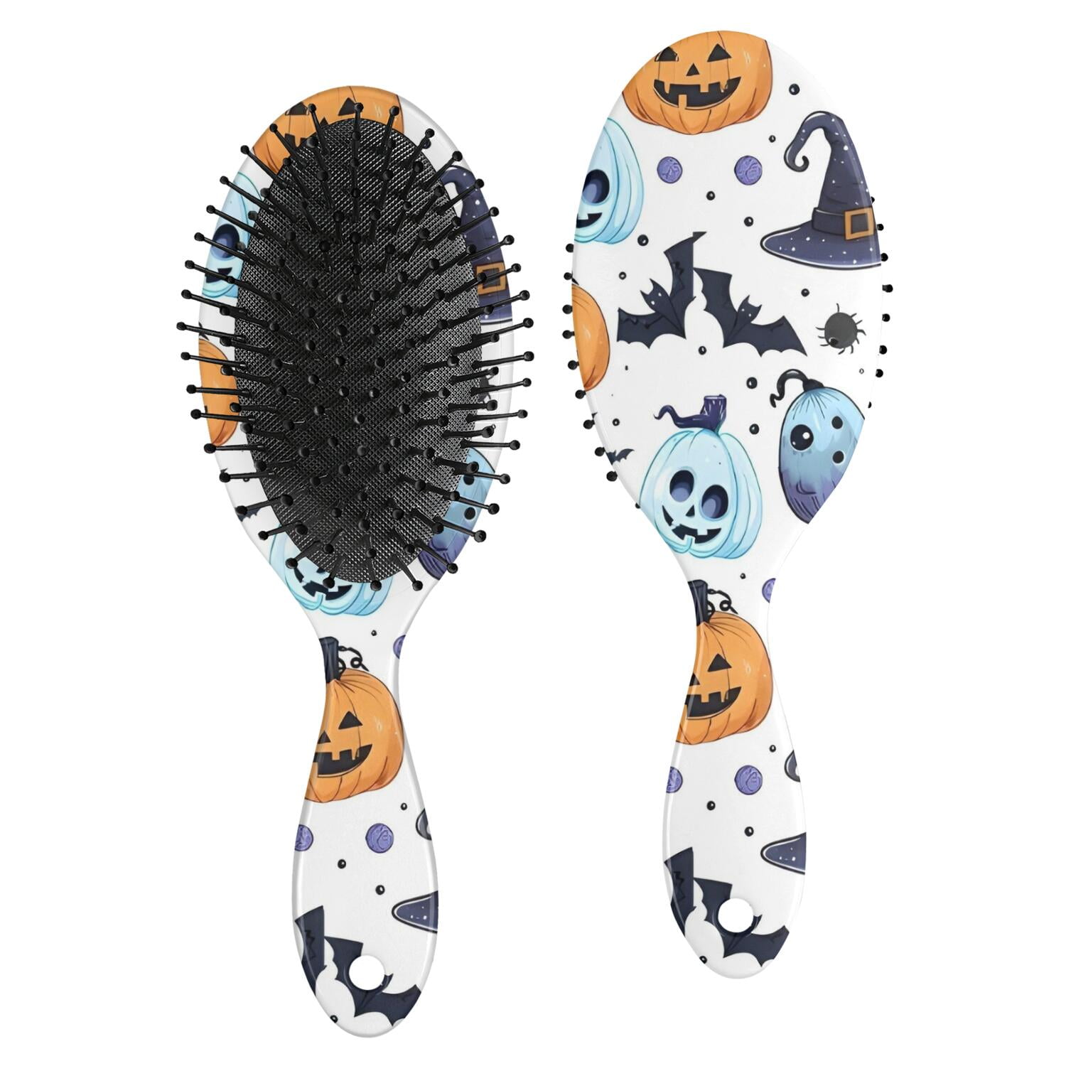 Colorful Pumpkin Halloween Pattern Hair Brush,Girls Detangling Hair ...
