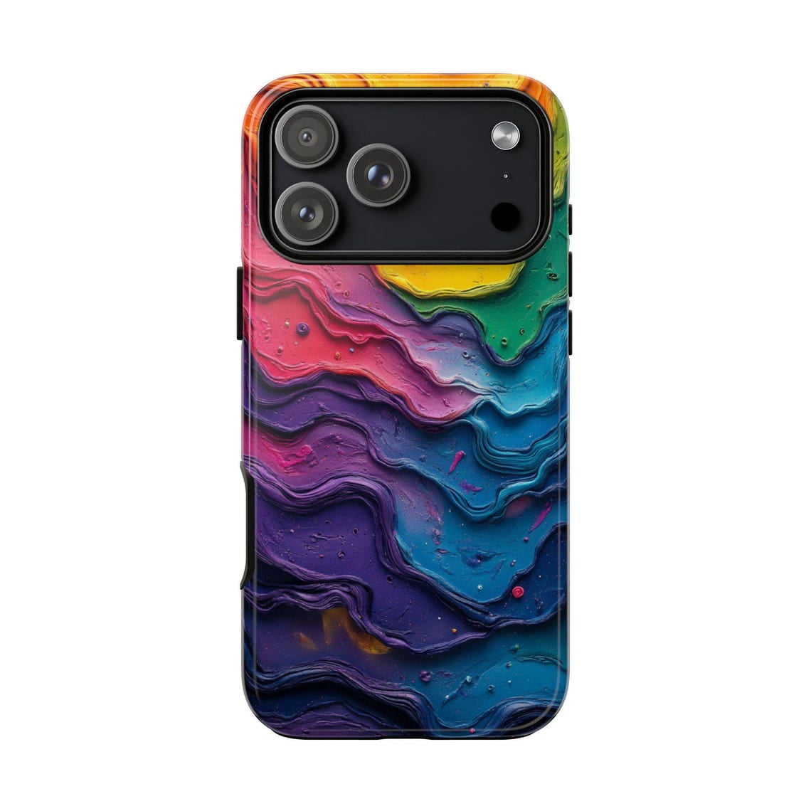 Colorful Purple Blue Pink Liquid Paint Flow Art Phone Case with iPhone ...