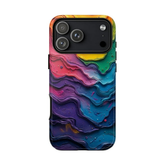 Colorful Purple Blue Pink Liquid Paint Flow Art Phone Case with iPhone ...