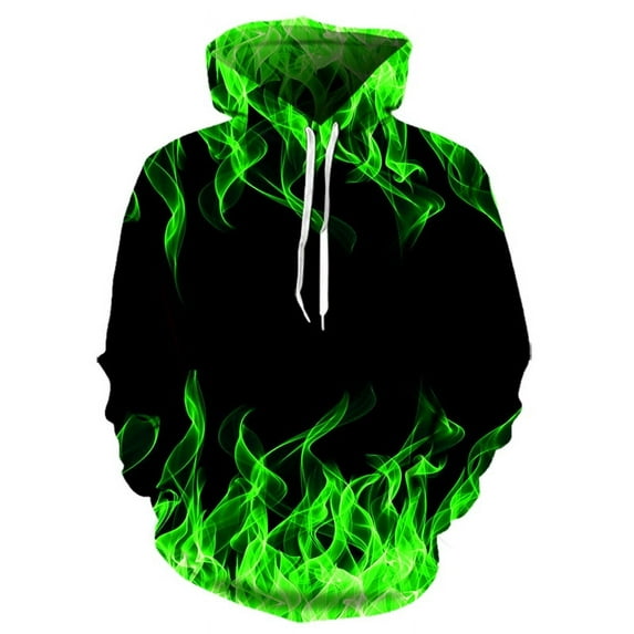 Colorful Purple Flame 3d Print Men/Women Laxity Hoodie Casual Oversized ...
